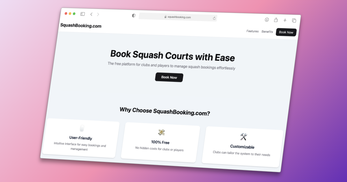 Squash Booking